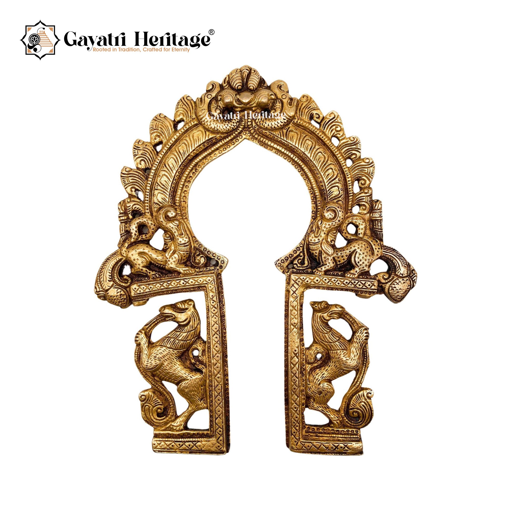 Brass Prabhavali Frame – Divine Temple-Inspired Wall Art | Gayatri Her ...