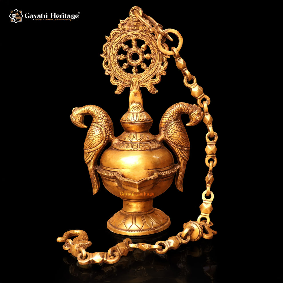 Brass Hanging Vilakku – Gayatri Heritage
